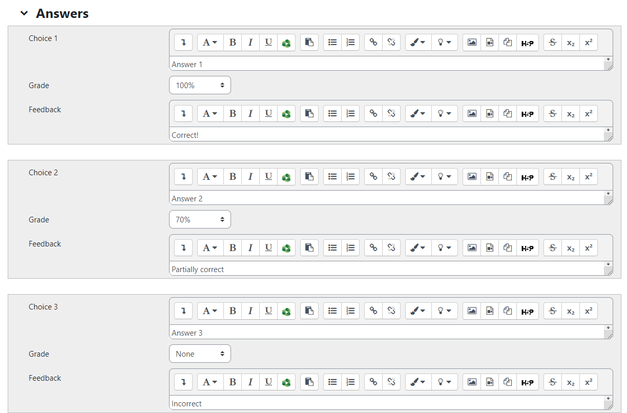Activities: Creating Questions | Moodle