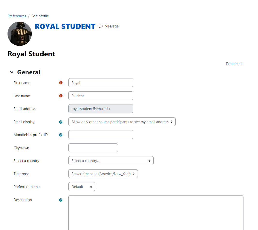 FAQs: Where is my account information? | Moodle
