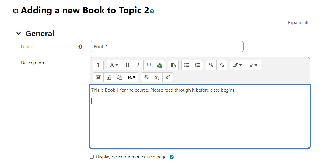Resources: Books | Moodle