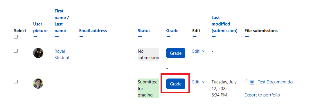 Setting up and Adding Grades: Grading | Moodle